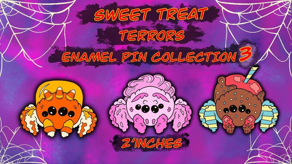Preorder SWEET TREAT TERRORS ENAMEL PIN COLLECTION (3) on BackerKit